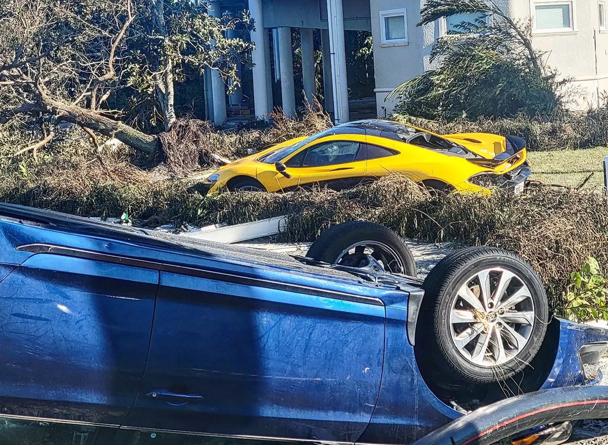 Video of $1 Million McLaren Supercar Washed Up by Hurricane Ian