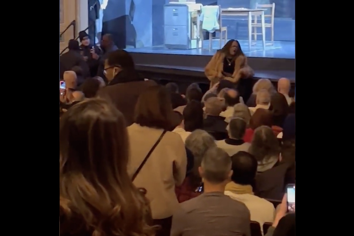 Rowdy Woman Jumps in Front of Audience at Broadway’s “Death of a ...