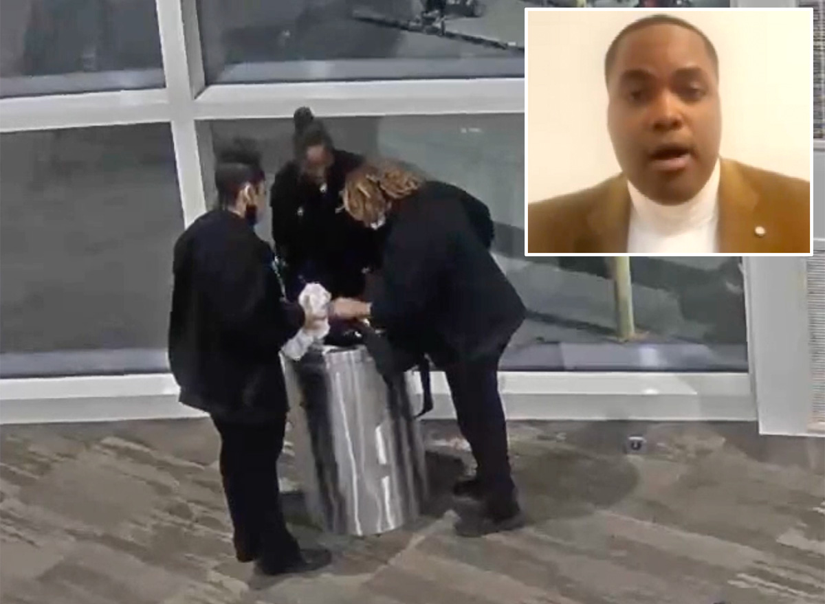 Man's Bag Thrown Out by Airline Worker Caught on Tape