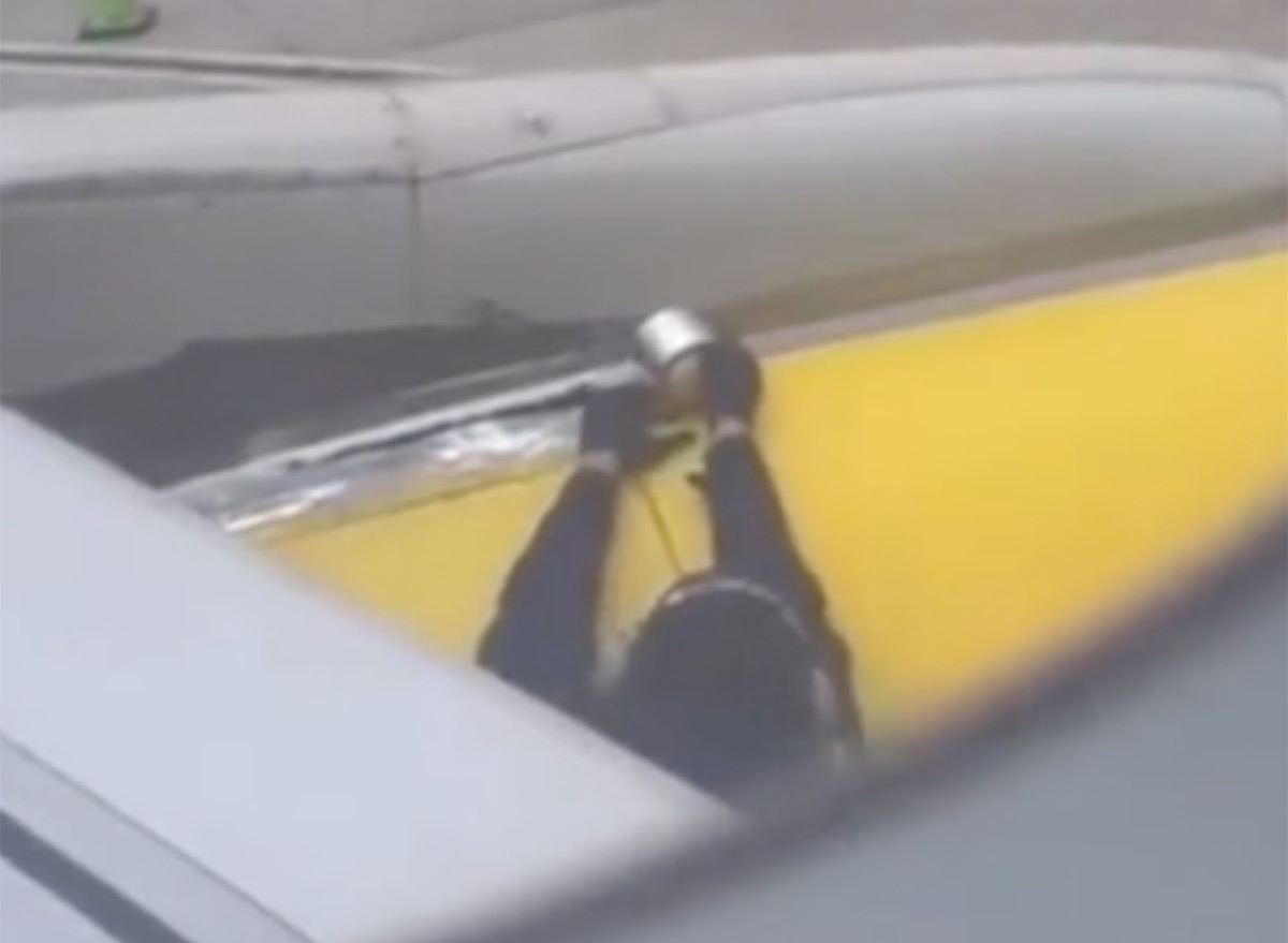 Passenger Catches Spirit Airlines Employee Taping the Wing