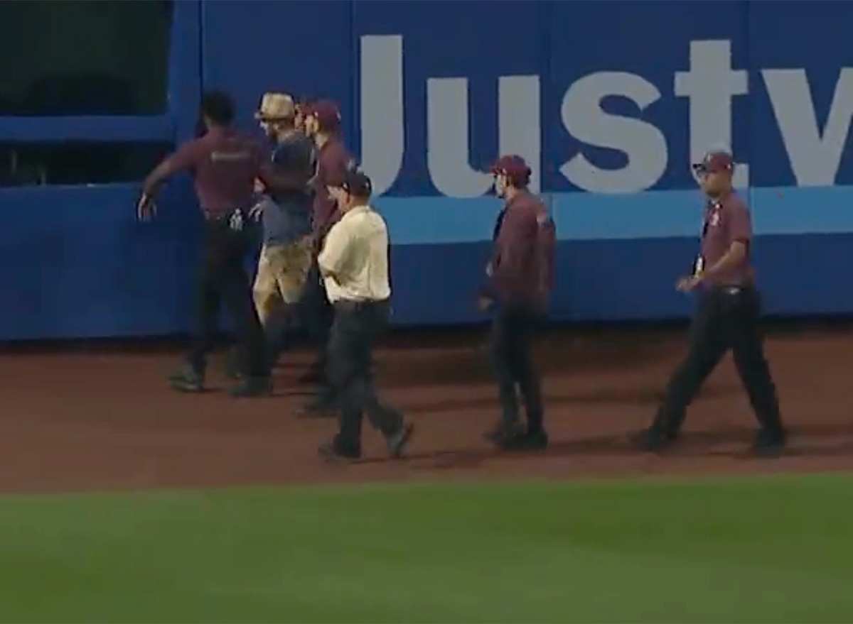 Mets Fan Falls 12 Feet Over Railing Onto Field