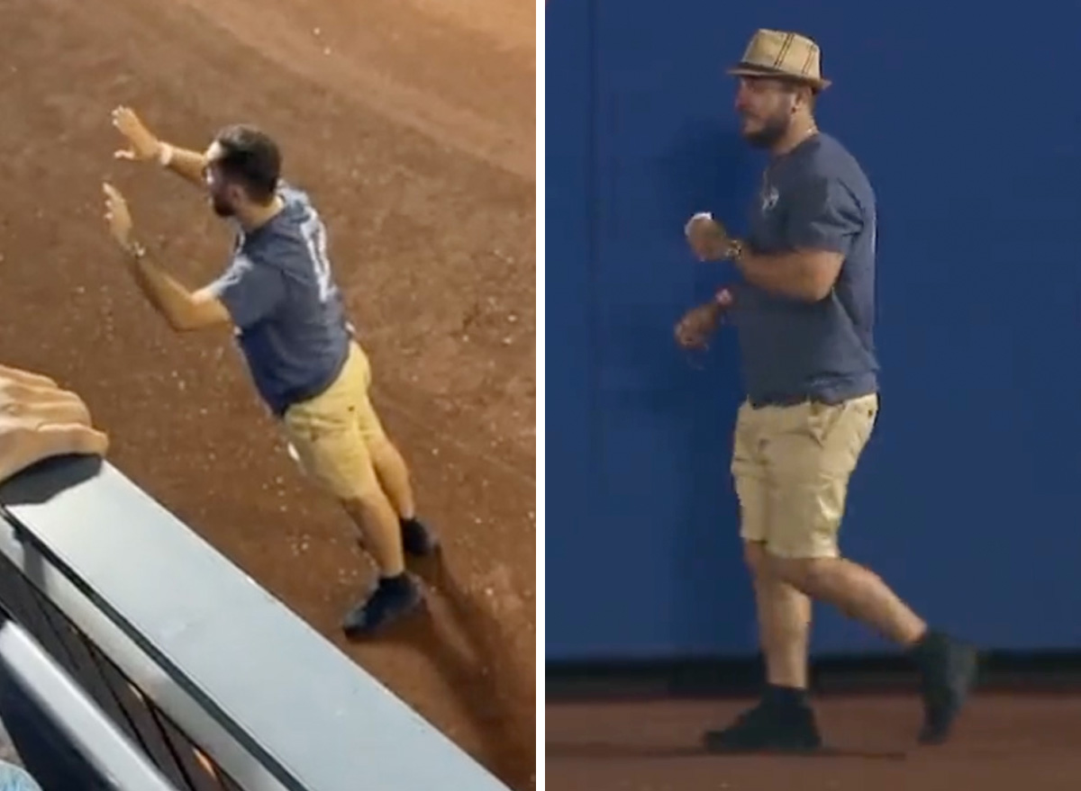Mets Fan Falls 12 Feet Over Railing Onto Field